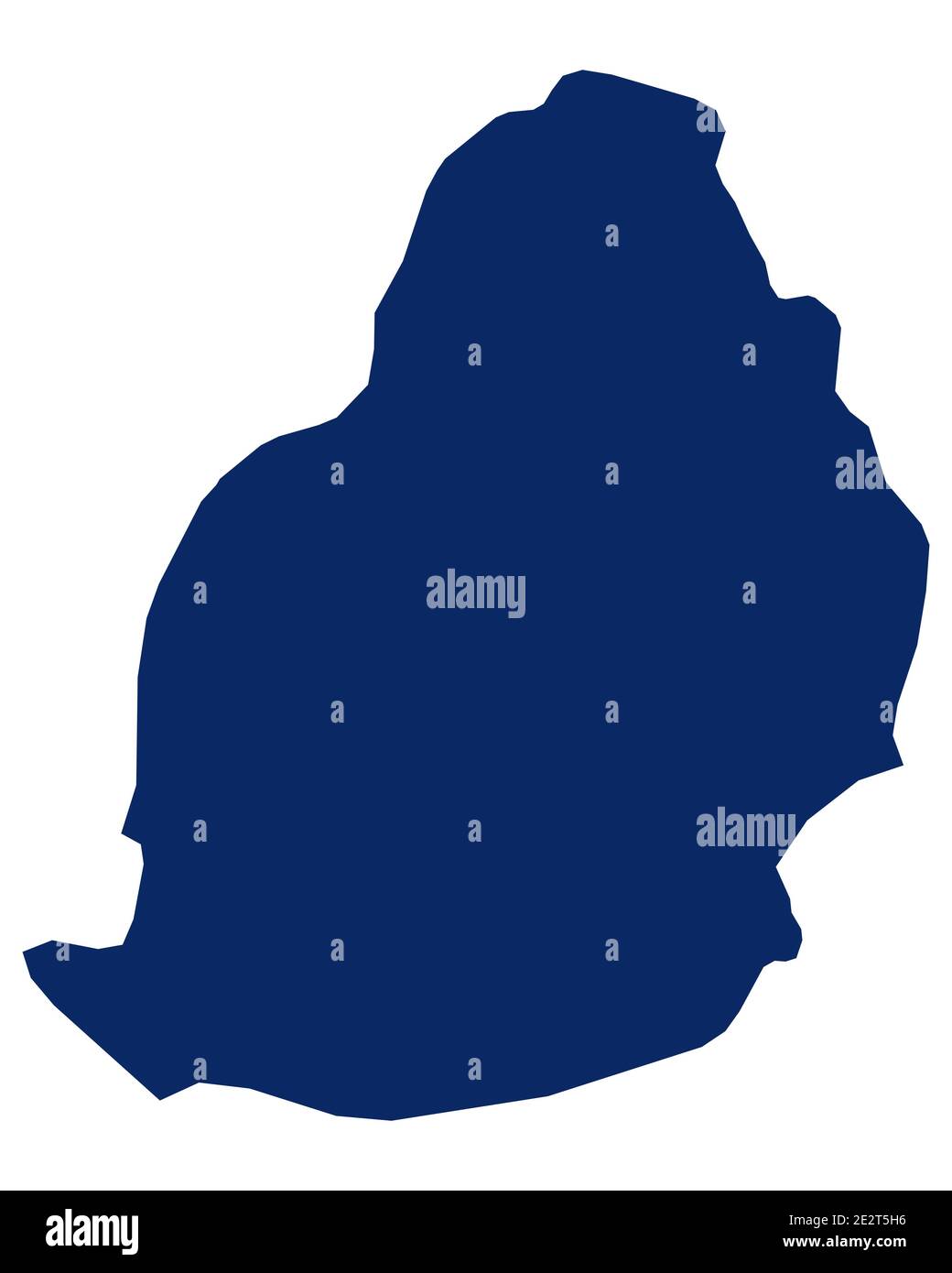 Map of Mauritius in blue colour Stock Photo - Alamy