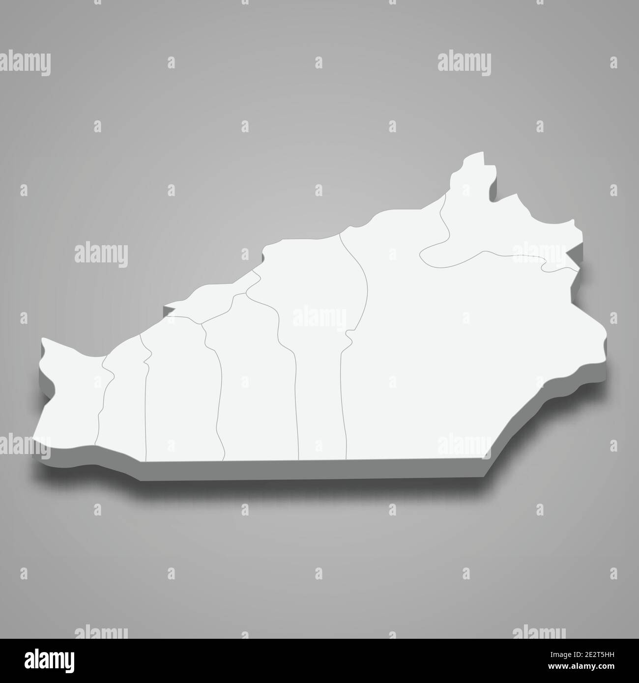 3d isometric map of Semnan is a province of Iran, vector illustration ...
