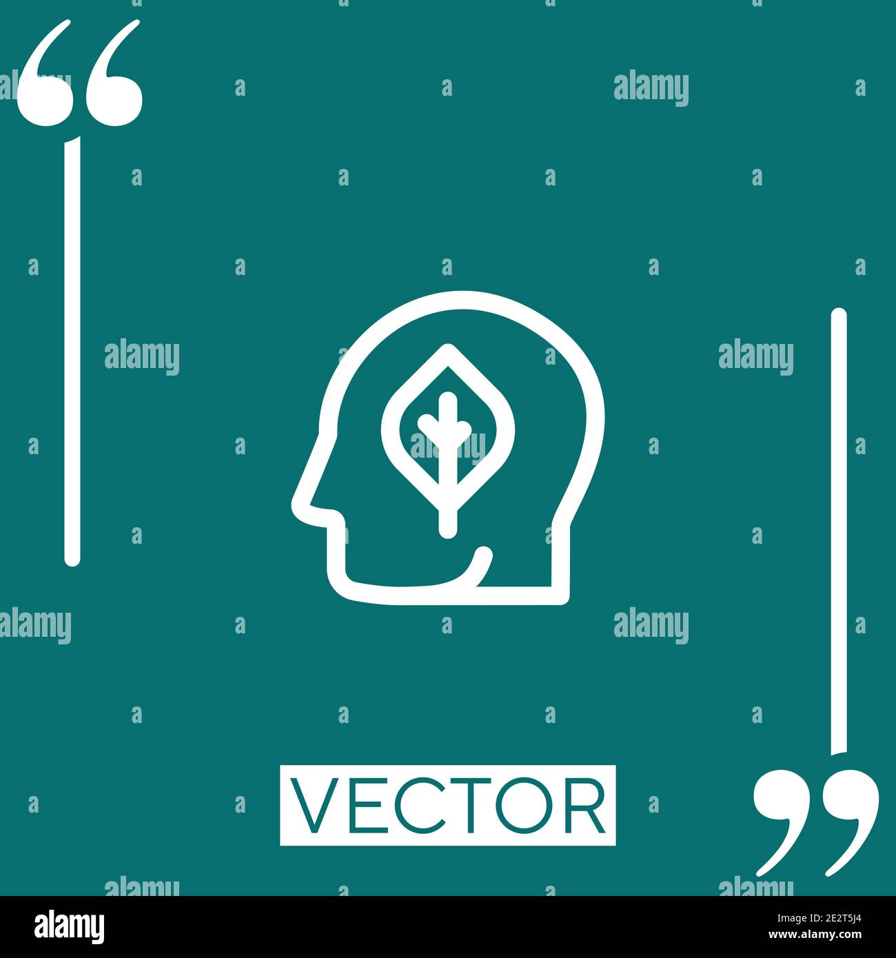 conscious vector icon Linear icon. Editable stroked line Stock Vector ...