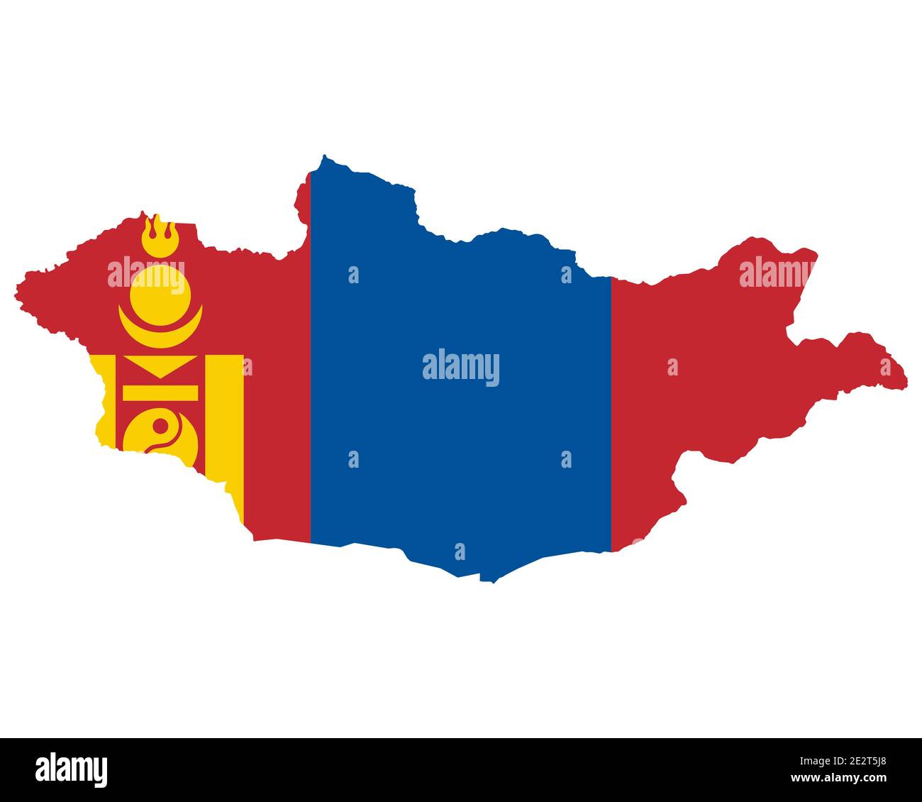 Flag in map of the Mongolia Stock Photo - Alamy