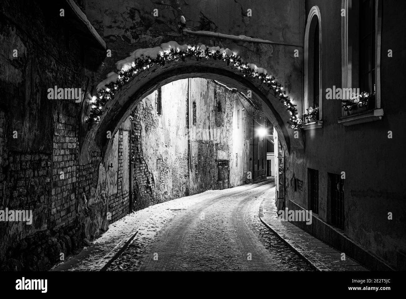 Beautiful view windows medieval Black and White Stock Photos & Images ...