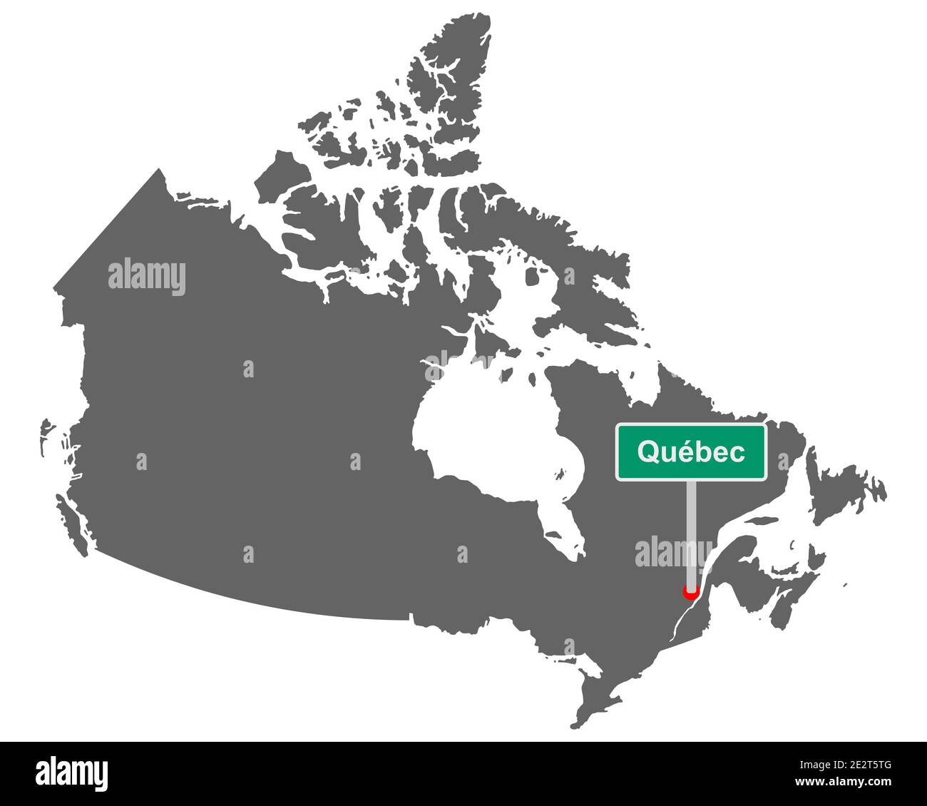 Quebec map silhouette isolated Cut Out Stock Images & Pictures - Alamy