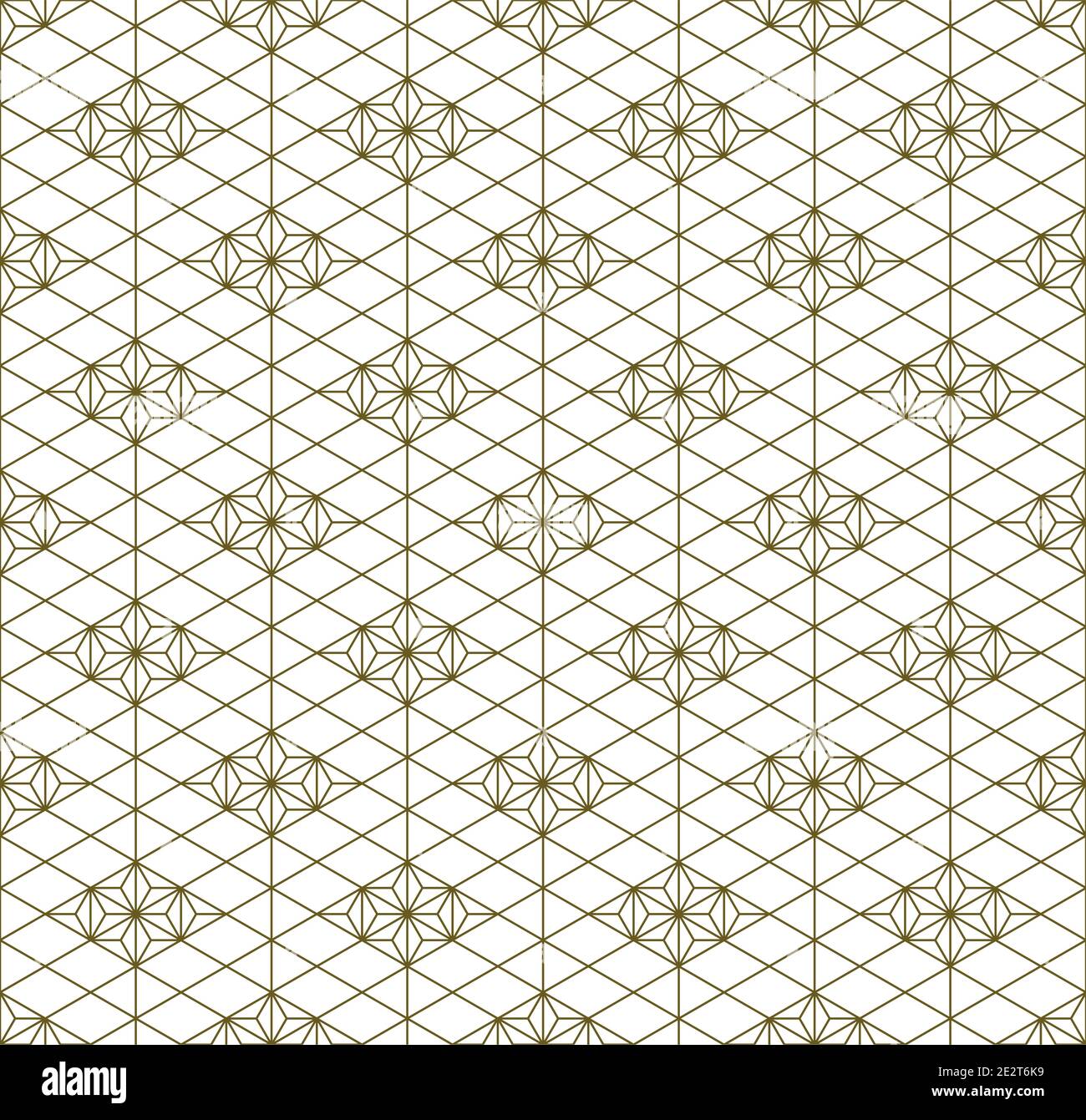 Japanese seamless Kumiko pattern in golden with average thickness lines ...