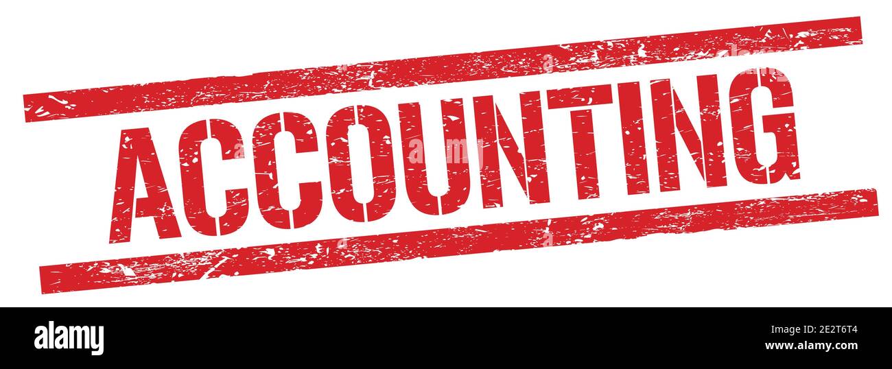 ACCOUNTING text on red grungy rectangle stamp sign Stock Photo - Alamy