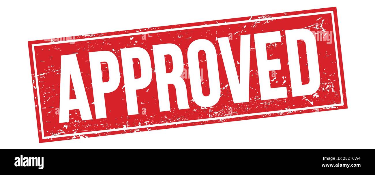 Approved text on rectangle hi-res stock photography and images - Alamy