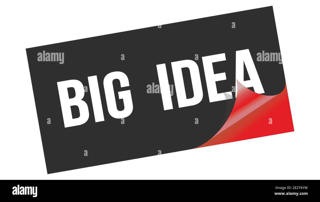 BIG IDEA text written on black red sticker stamp Stock Photo - Alamy