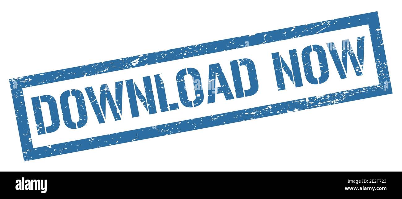 DOWNLOAD NOW blue grungy rectangle stamp sign Stock Photo - Alamy