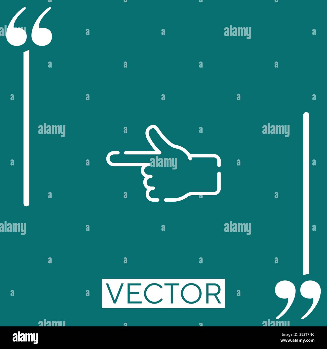 pointing left vector icon Linear icon. Editable stroke line Stock ...