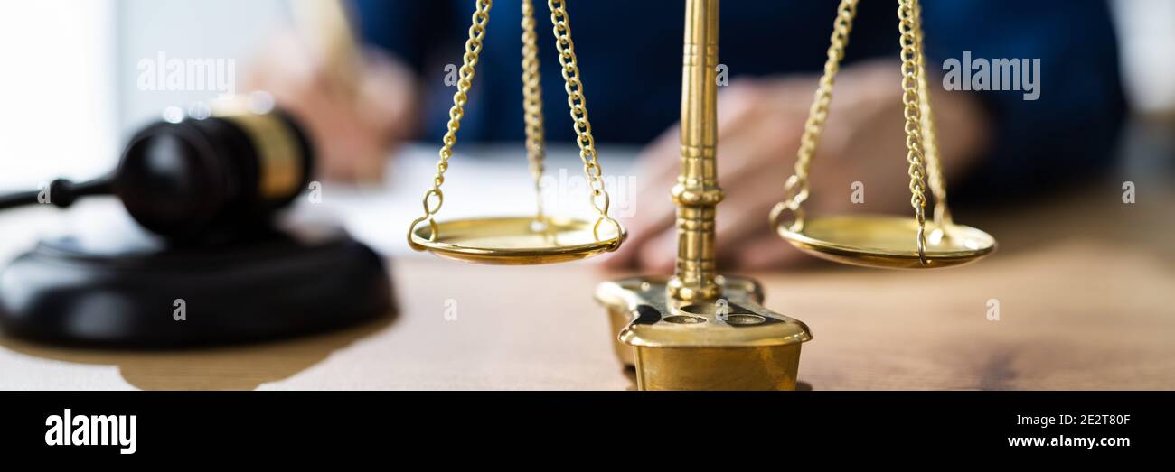 Legal Contract Document Arbitration And Justice Decision Stock Photo ...