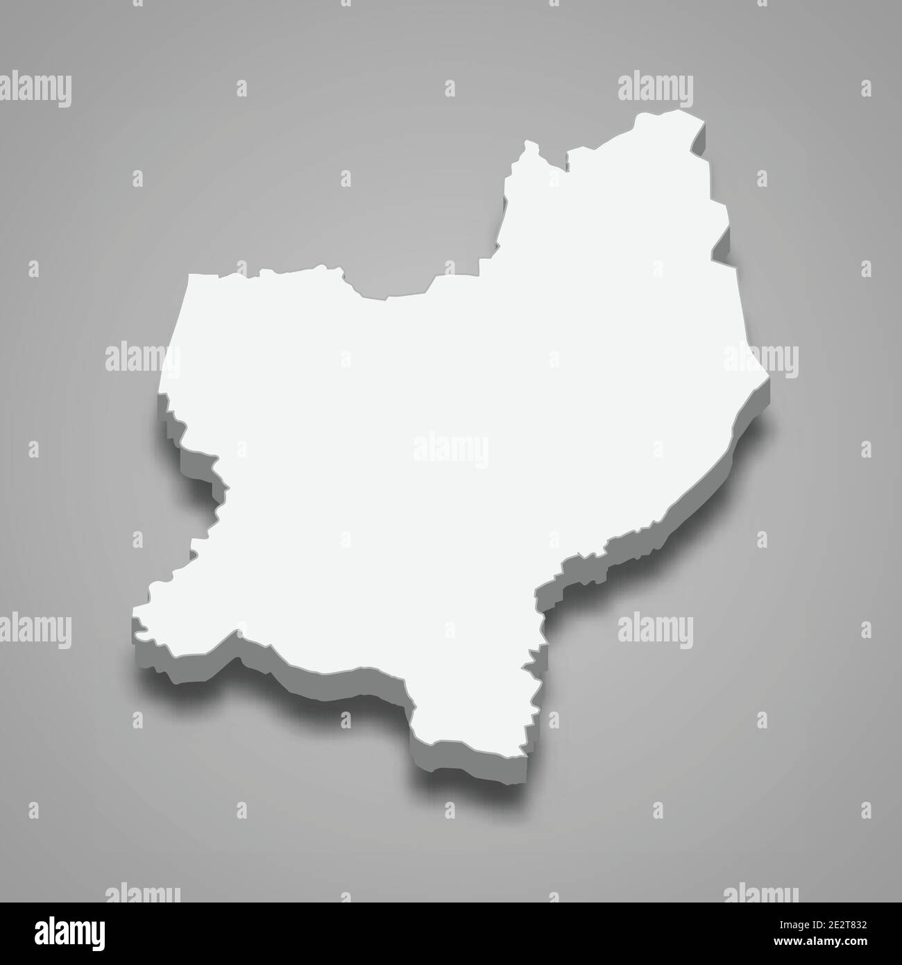 3d isometric map of Northern District is a region of Israel, vector ...