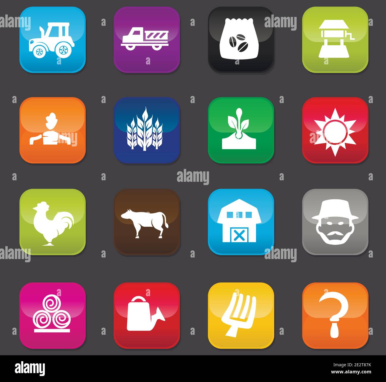 Agriculture and farming icons set Stock Vector Image & Art - Alamy