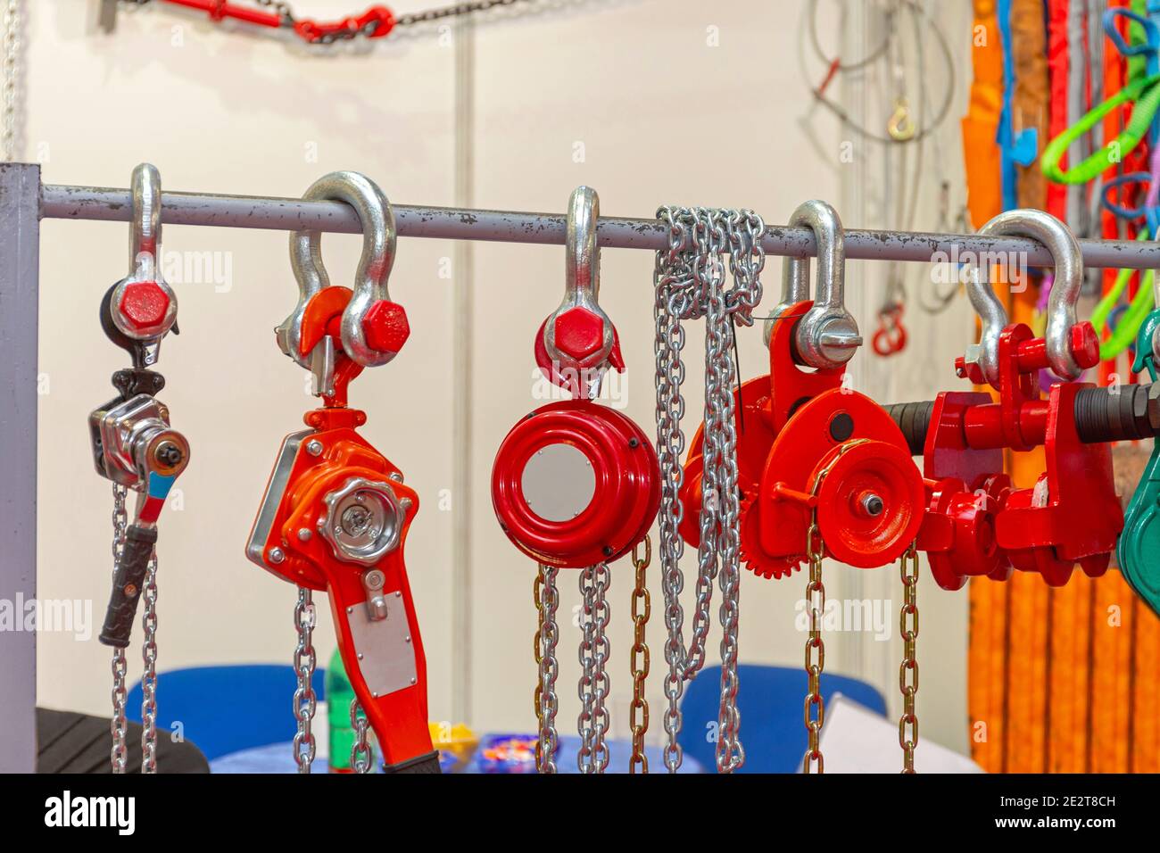 Chain Block Hoist Heavy Weight Equipment Construction Site Stock Photo ...