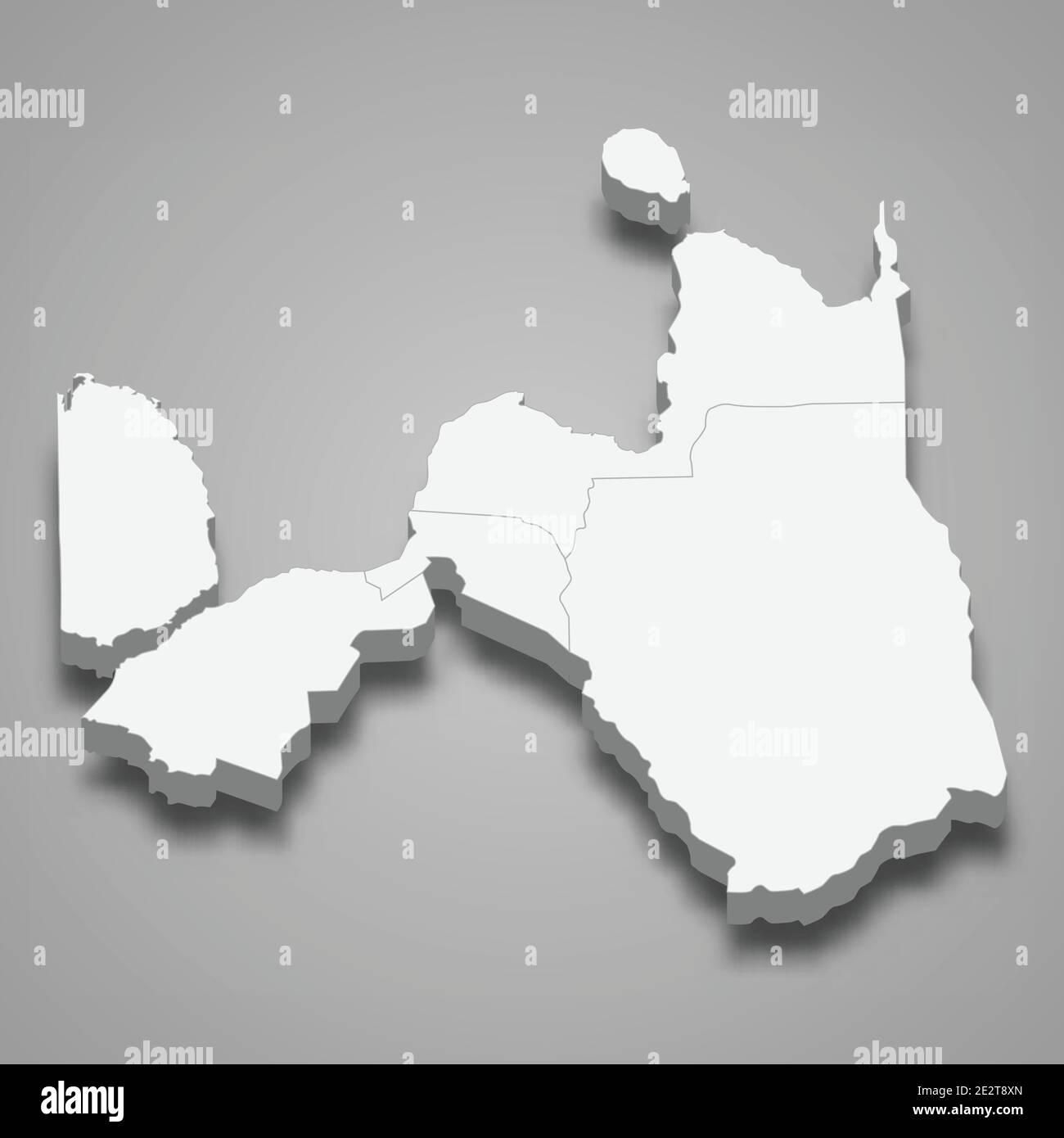 3d isometric map of Northern Mindanao is a region of Philippines ...