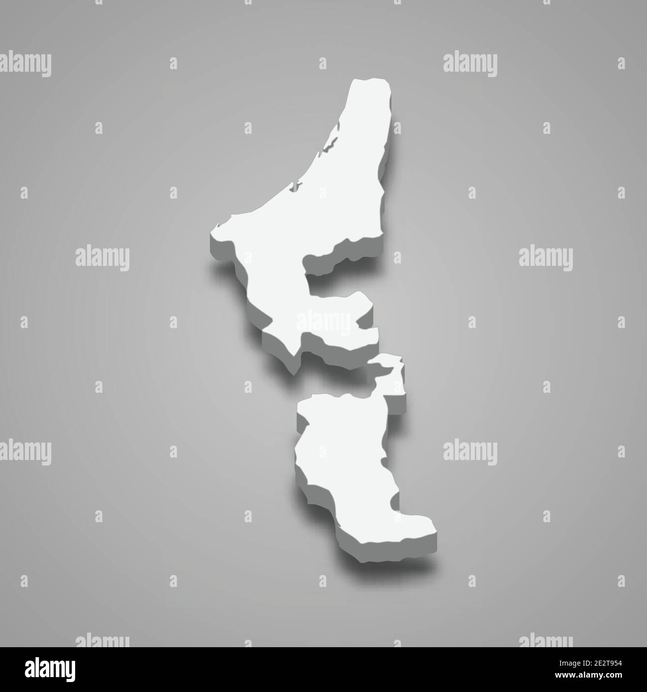 3d isometric map of Ras Al Khaimah is a Emirate of United Arab Emirates ...