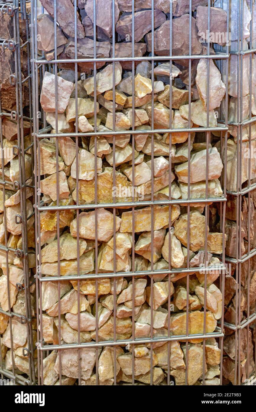 Stone Wall In Wire Mesh High Resolution Stock Photography and Images ...