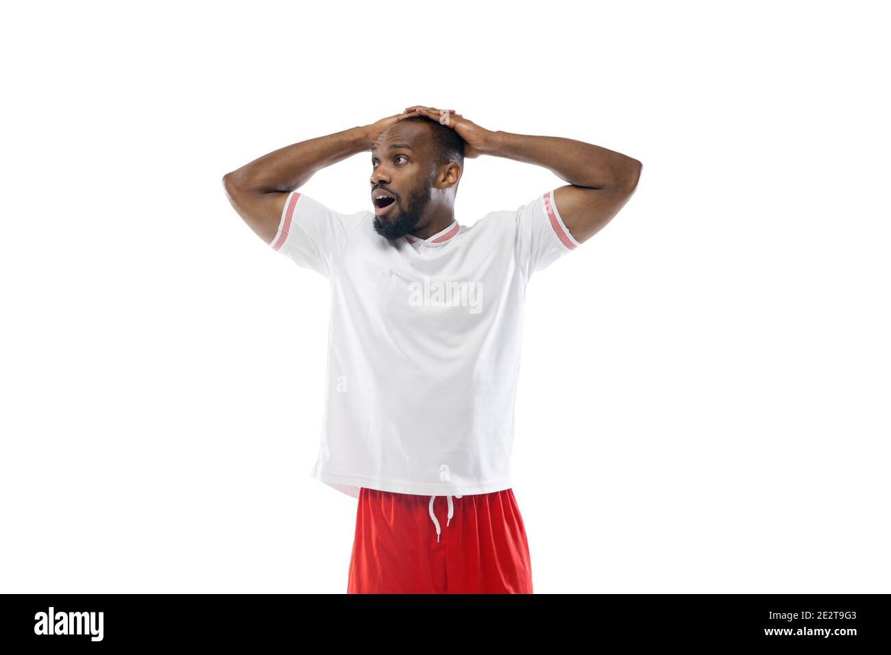 Astonished, shocked. Funny emotions of professional football, soccer ...