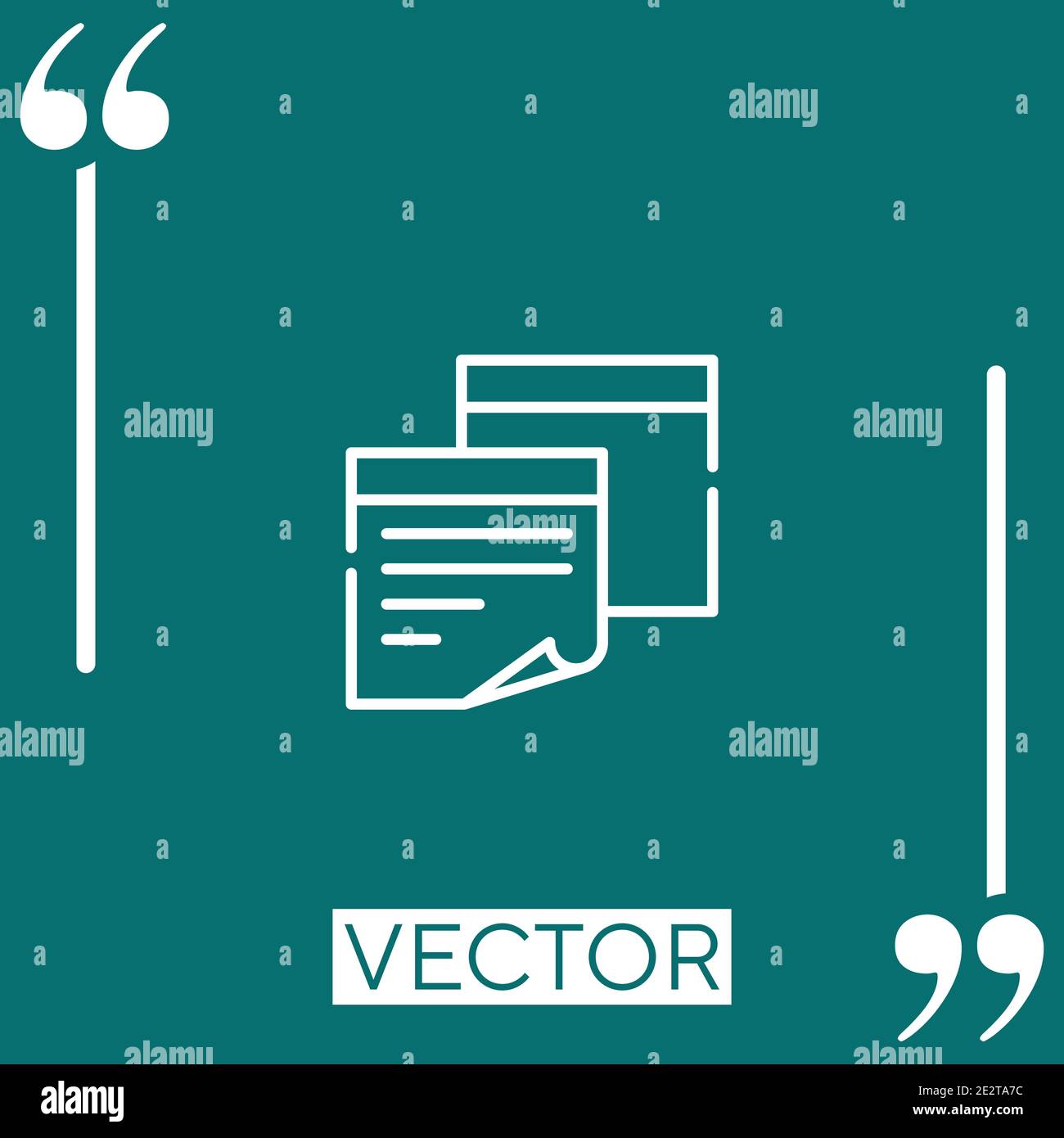note Linear icon. Editable stroke line Stock Vector Image & Art - Alamy