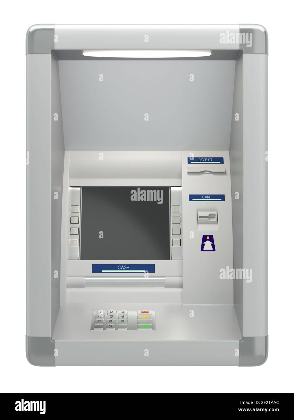 Atm machine with a card reader. Pin code safety, automatic banking ...