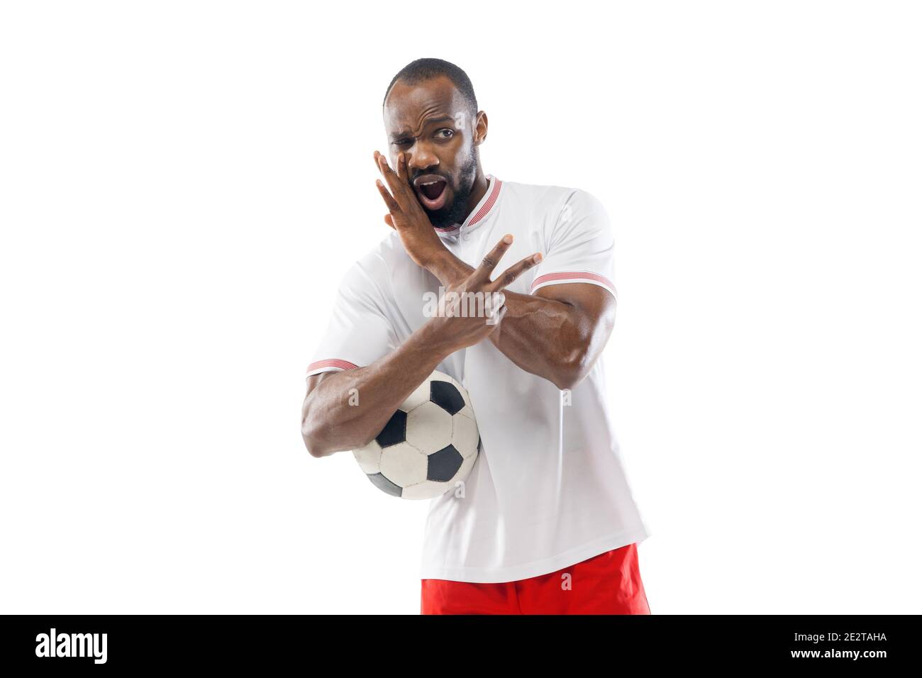 Gesturing, signs. Funny emotions of professional football, soccer ...