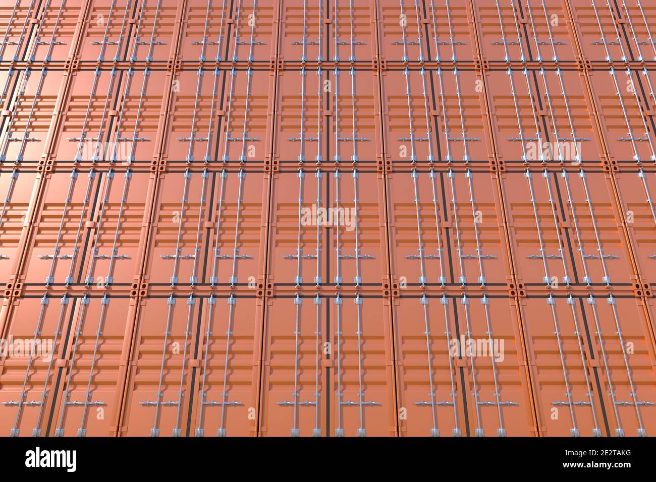 Stack of ship cargo containers. Brown freight boxes background. Marine ...