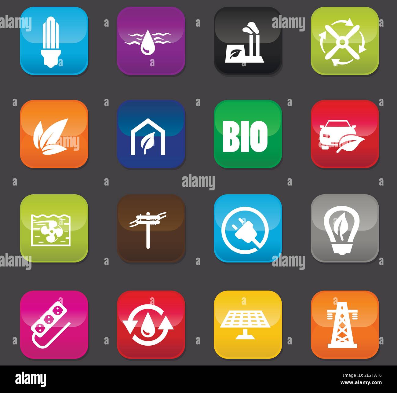 Alternative energy icons set Stock Vector Image & Art - Alamy
