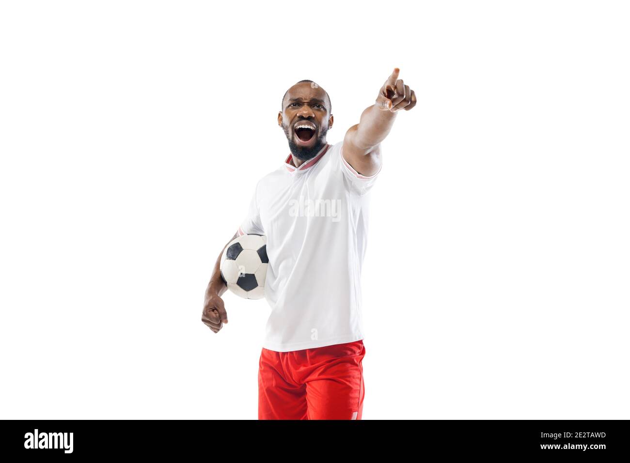 Pointing, screaming. Funny emotions of professional football, soccer ...