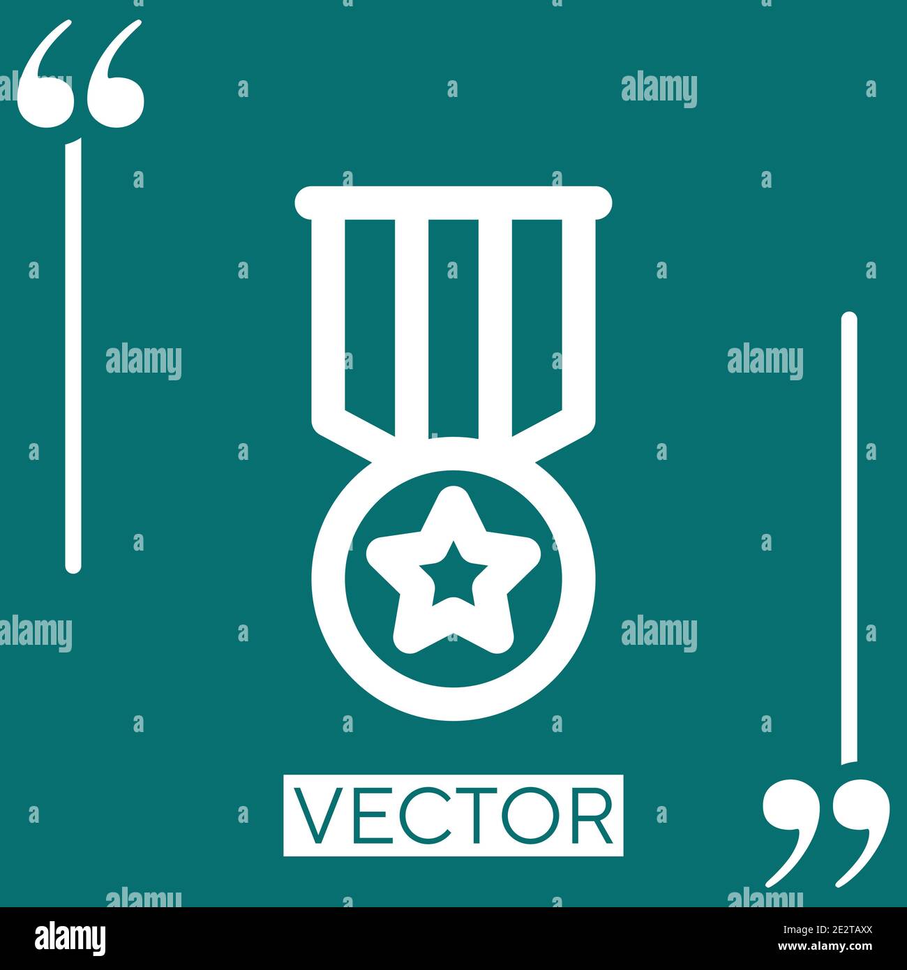 medal of honor vector icon Linear icon. Editable stroked line Stock ...