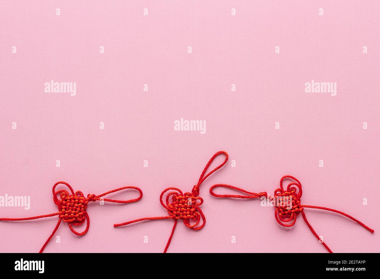 Chinese traditional knots for luck, overhead view Stock Photo - Alamy