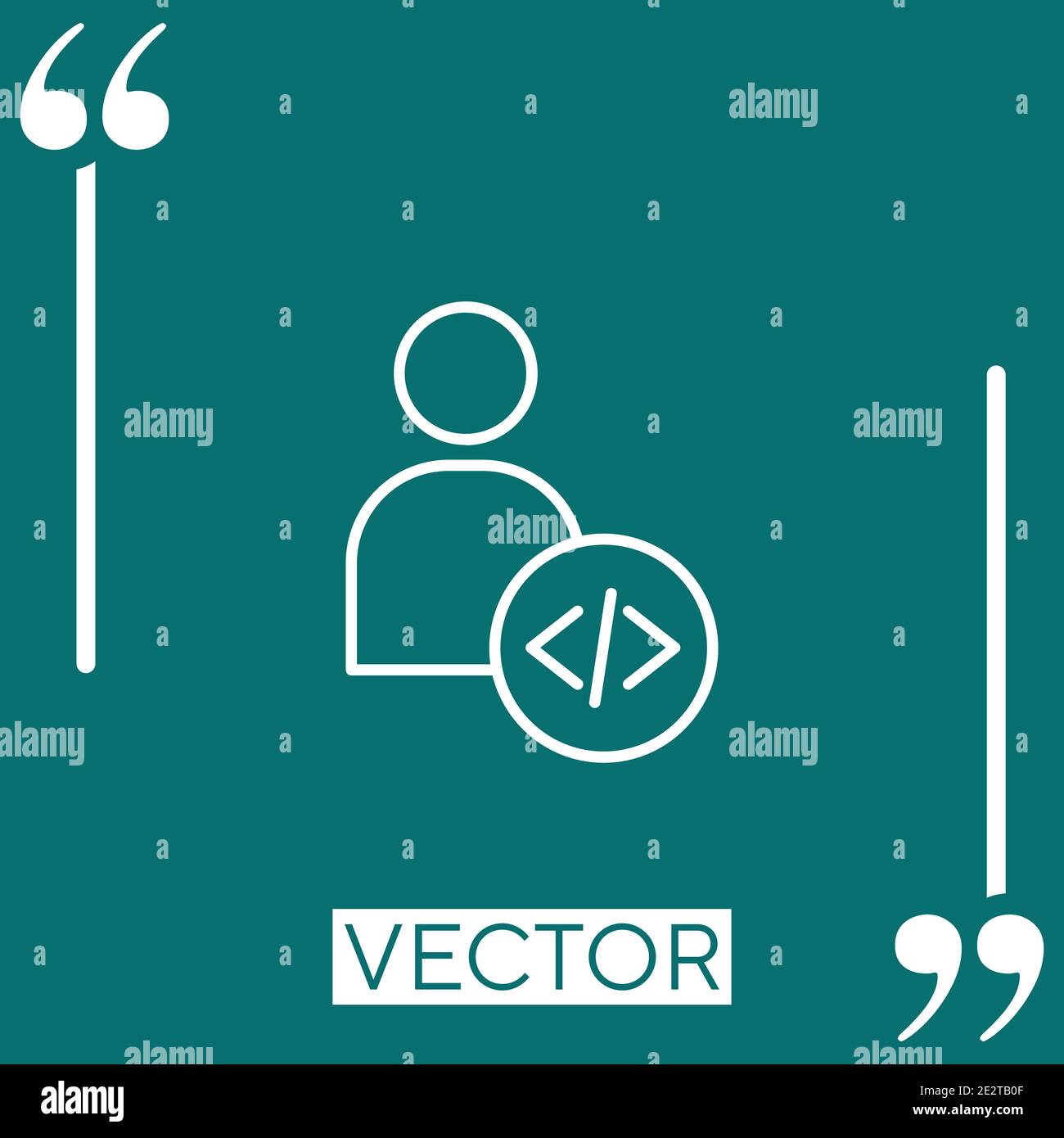 developer vector icon Linear icon. Editable stroke line Stock Vector ...