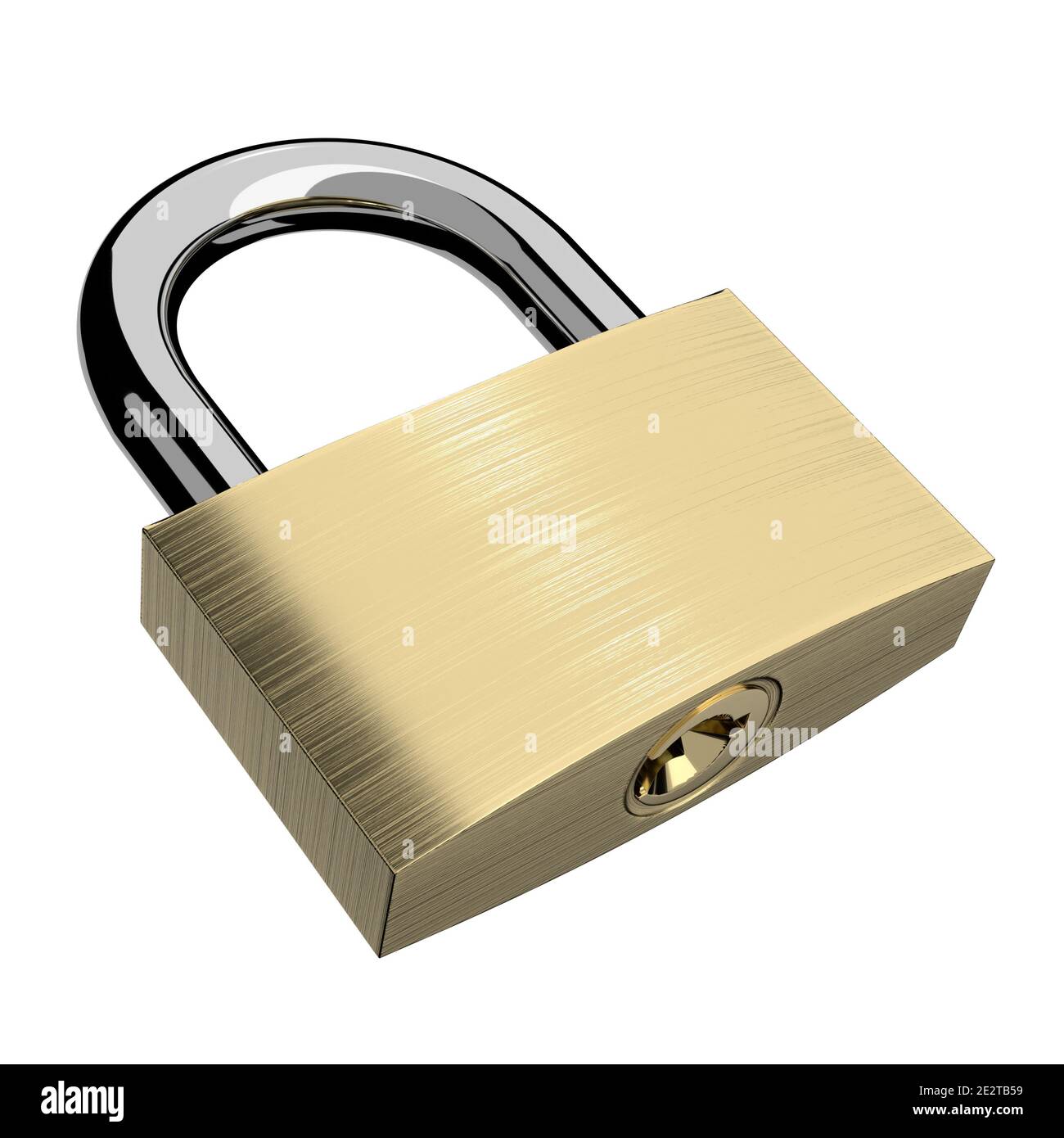 Closed lock isolated on white background. 3D illustration Stock Photo ...