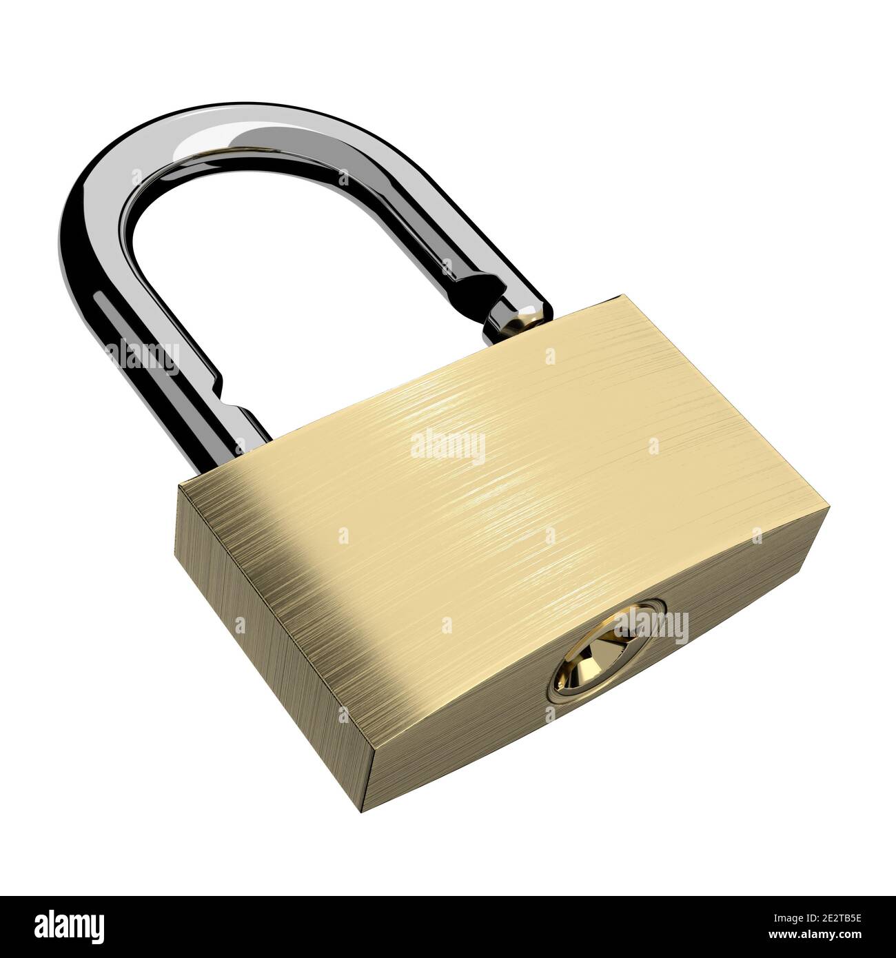 Open lock isolated on white background. 3D illustration Stock Photo - Alamy