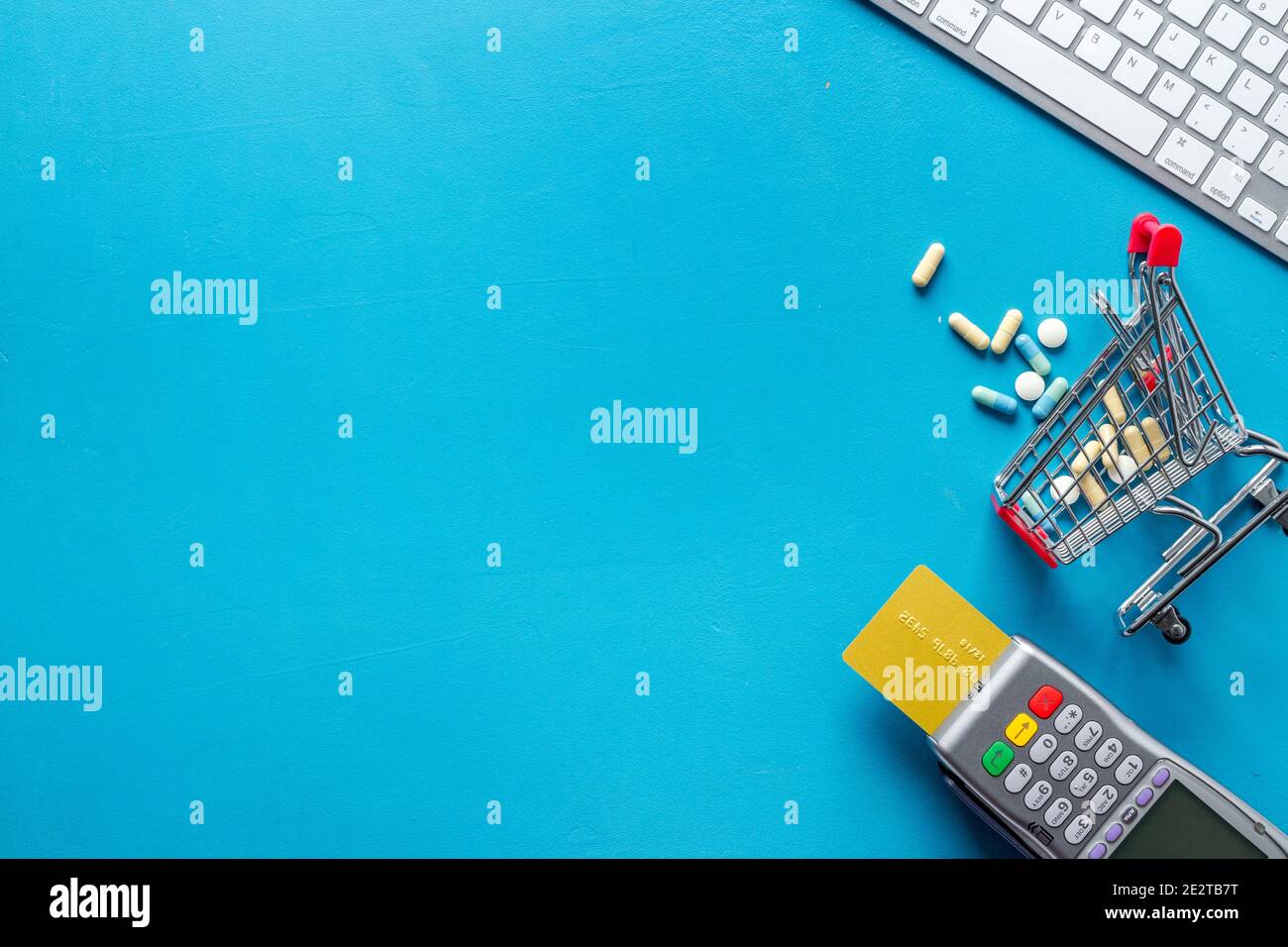 Healthcare insurance concept. Payment terminal and card for medical ...