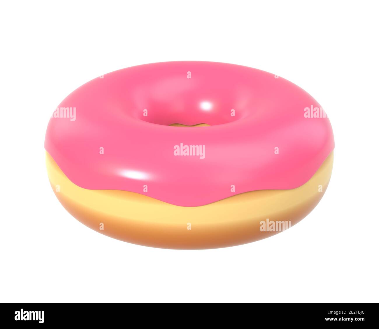 Delicious colorful donut with pink icing and sprinkles. Macro view of ...