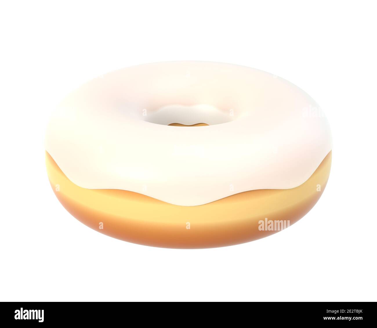 Delicious colorful donut with vanilla icing, sprinkles. Macro view of ...