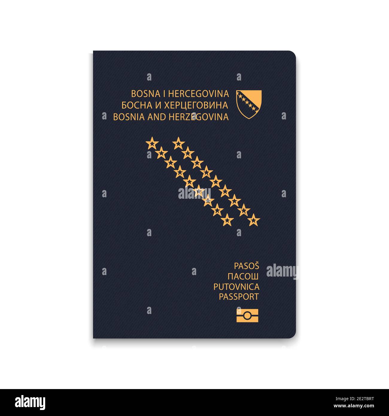 Passport of Bosnia. Citizen ID template. Vector illustration Stock ...