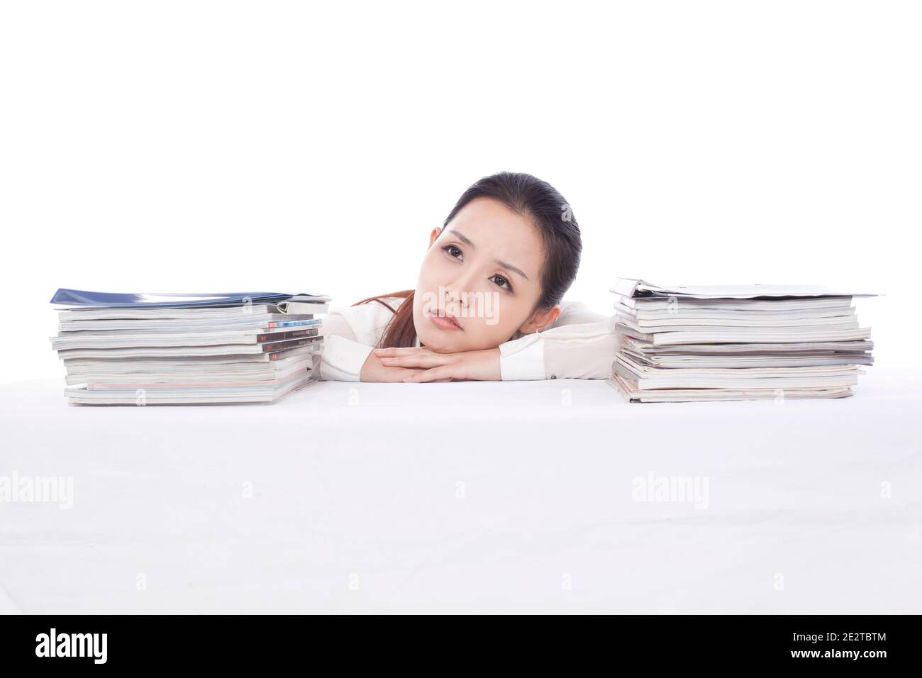Office worker surrounded files hi-res stock photography and images - Alamy