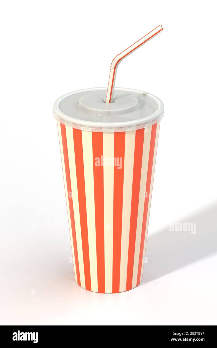 Fast food cola drink cup and drinking straw Stock Photo - Alamy