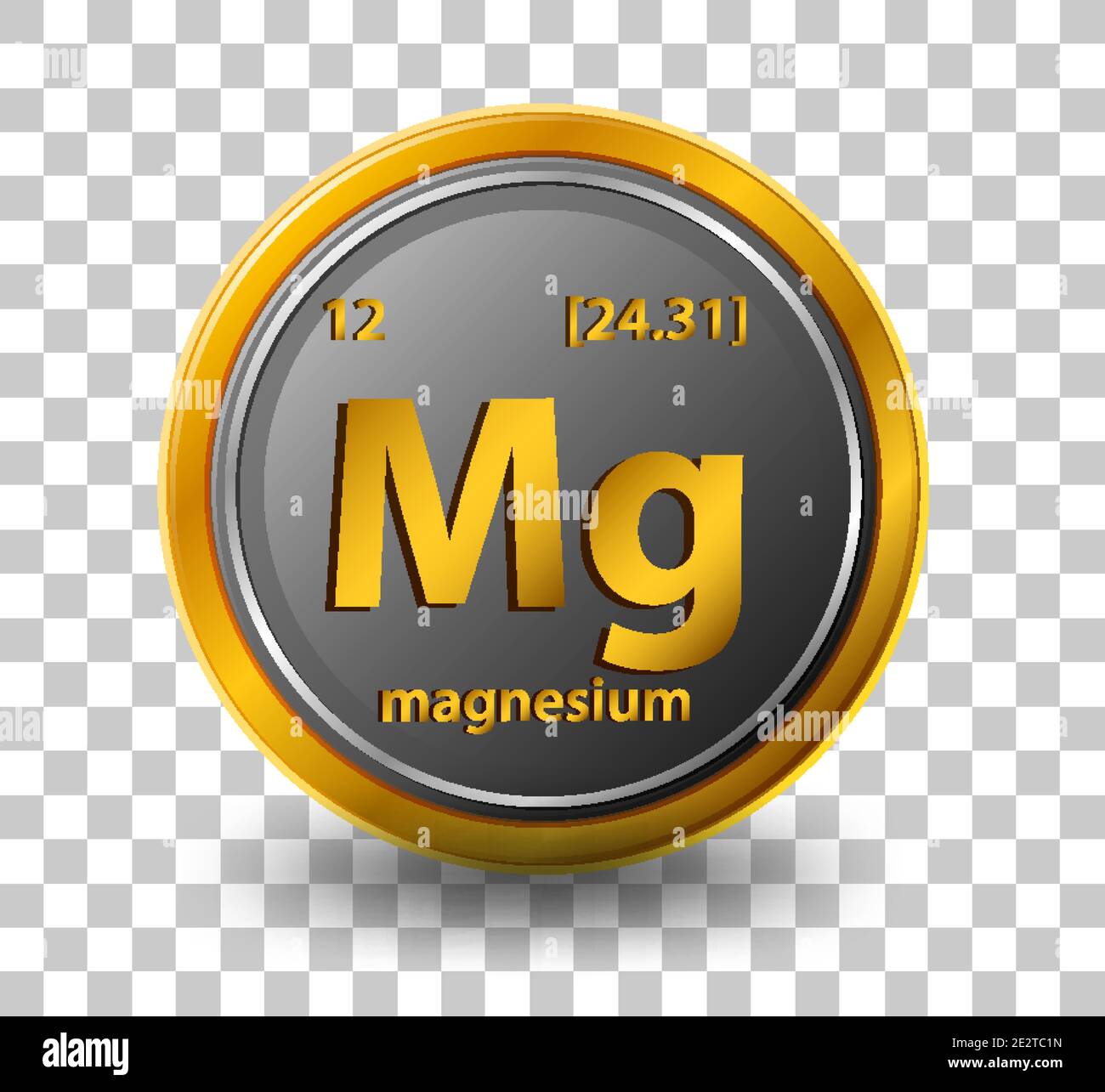 Magnesium chemical element. Chemical symbol with atomic number and ...