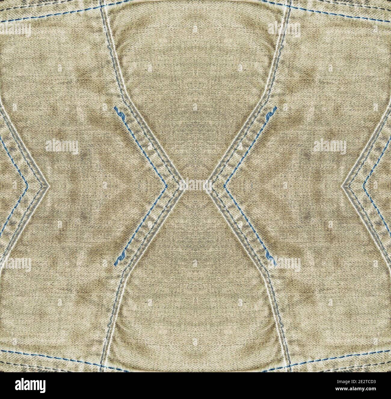 Jeans design.Grunge jeans pattern with seams Stock Photo - Alamy