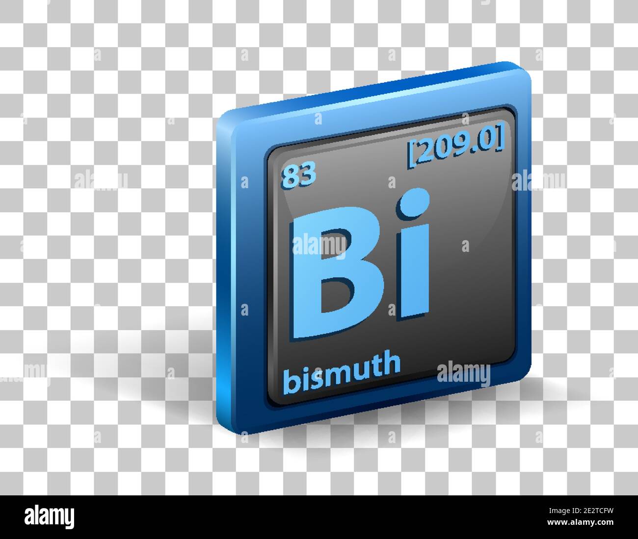 Bismuth Chemical Element Chemical Symbol With Atomic Number And Atomic Mass Illustration Stock