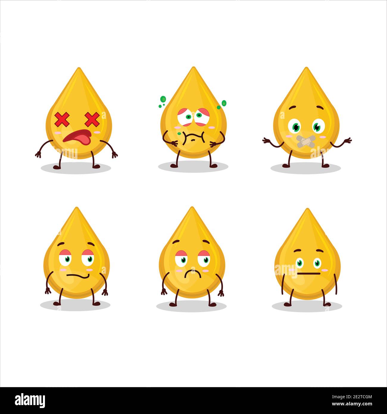 Oil cartoon in character with nope expression. Vector illustration ...