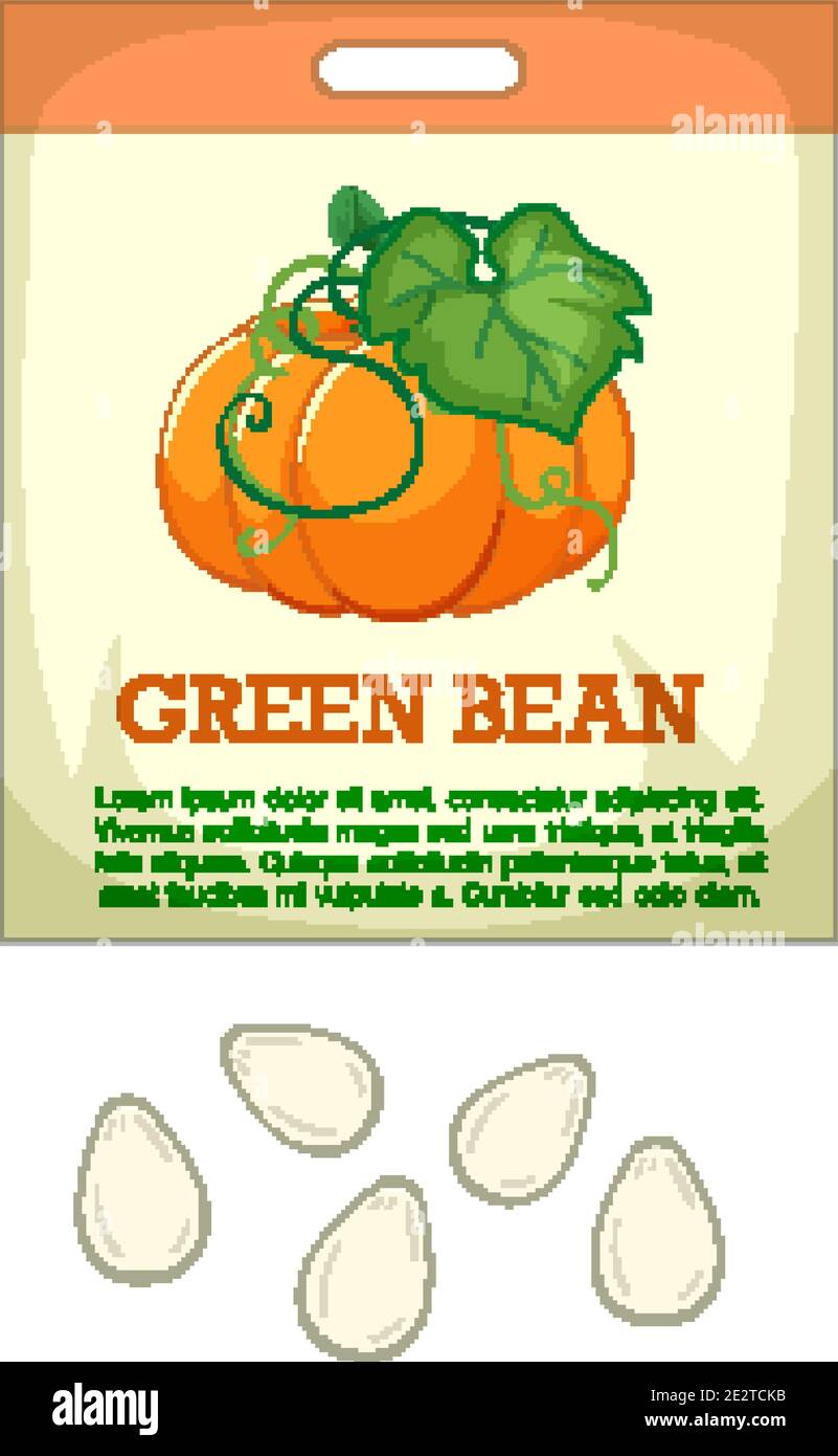Pumpkin seeds with packaging illustration Stock Vector Image & Art - Alamy