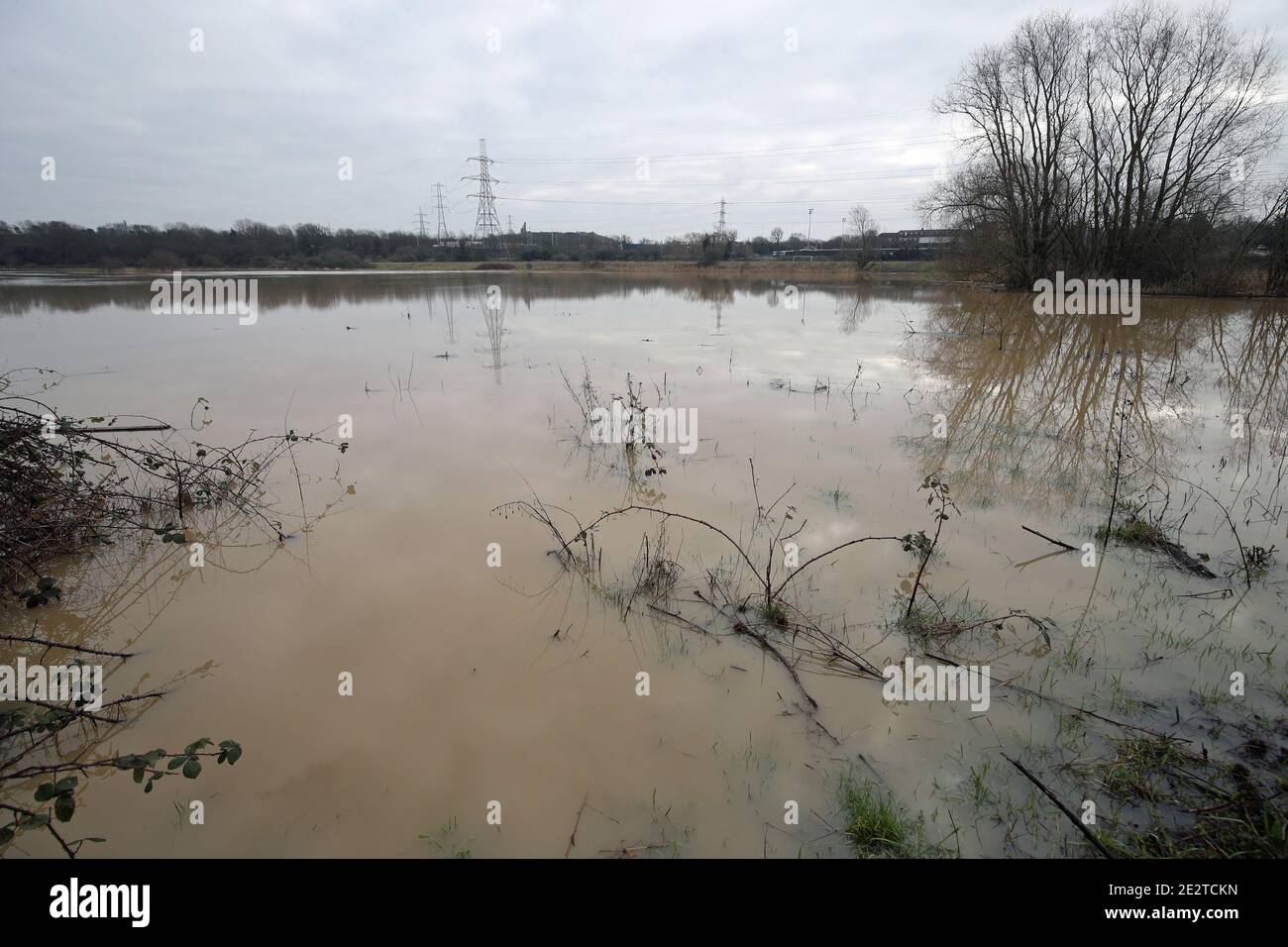 Flooding caused by the River Mardyke busting its banks near North ...
