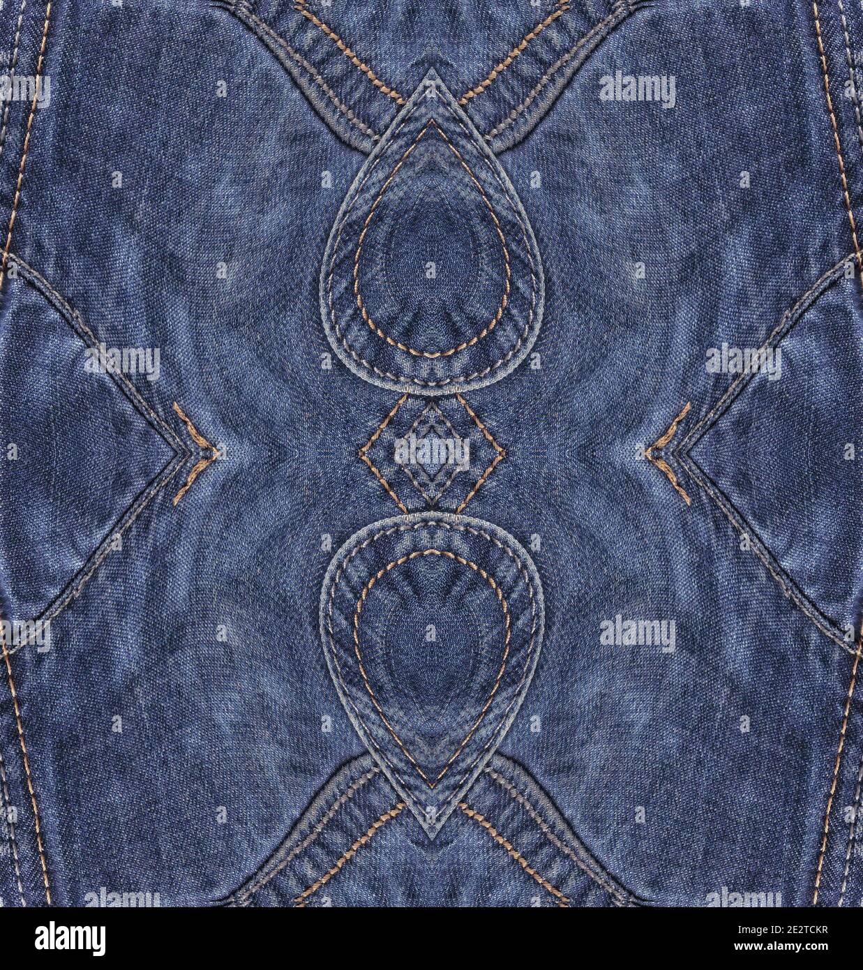 Jeans design.Grunge jeans pattern with seams Stock Photo - Alamy