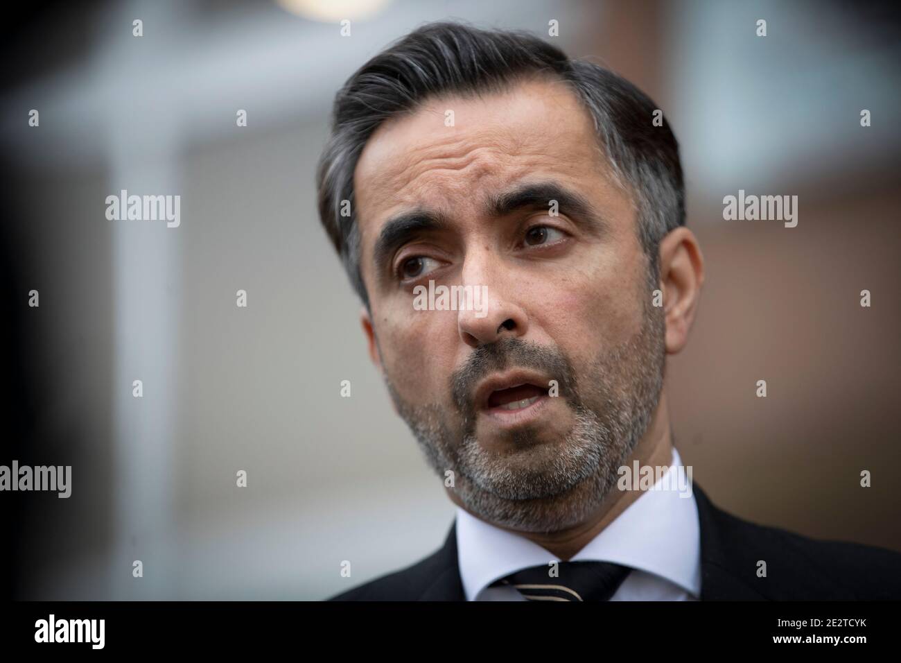 Aamer Anwar, lawyer for the family of Abdelbasset Al Megrahi, speaks to ...