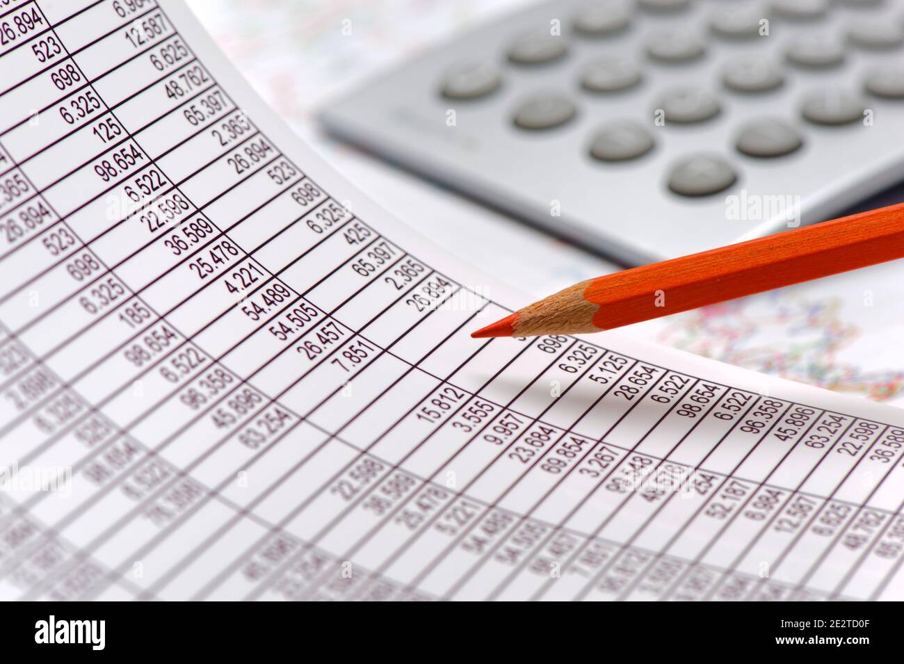 finance and economy with calculation and chart Stock Photo - Alamy