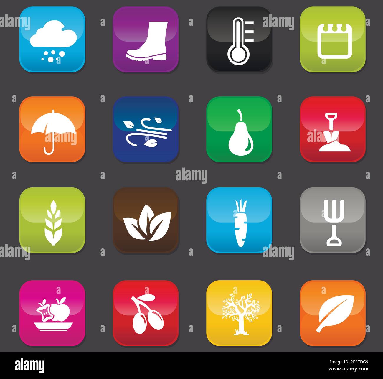 Autumn icons set Stock Vector Image & Art - Alamy