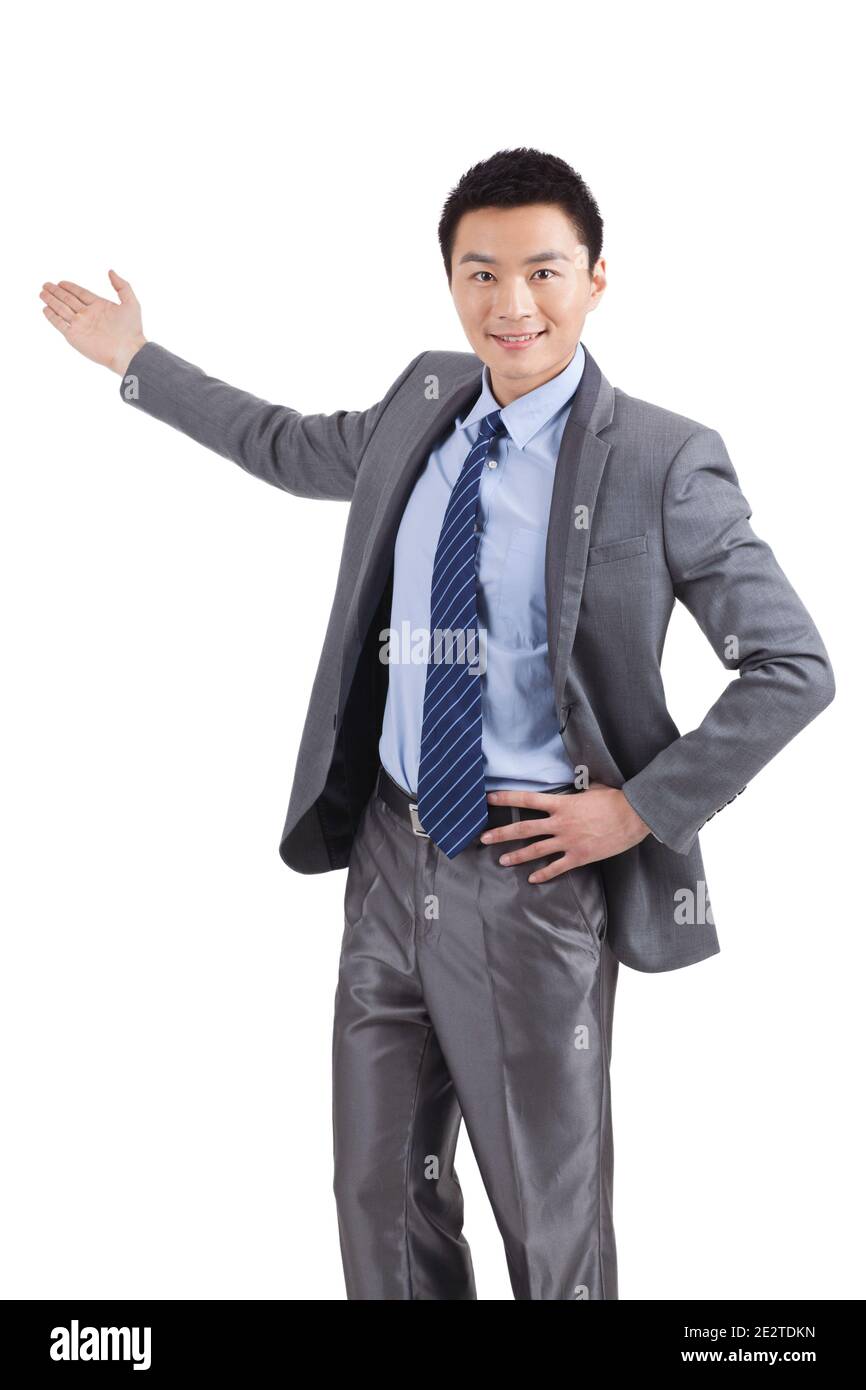 Standing hand on hip looking down gesturing hi-res stock photography ...