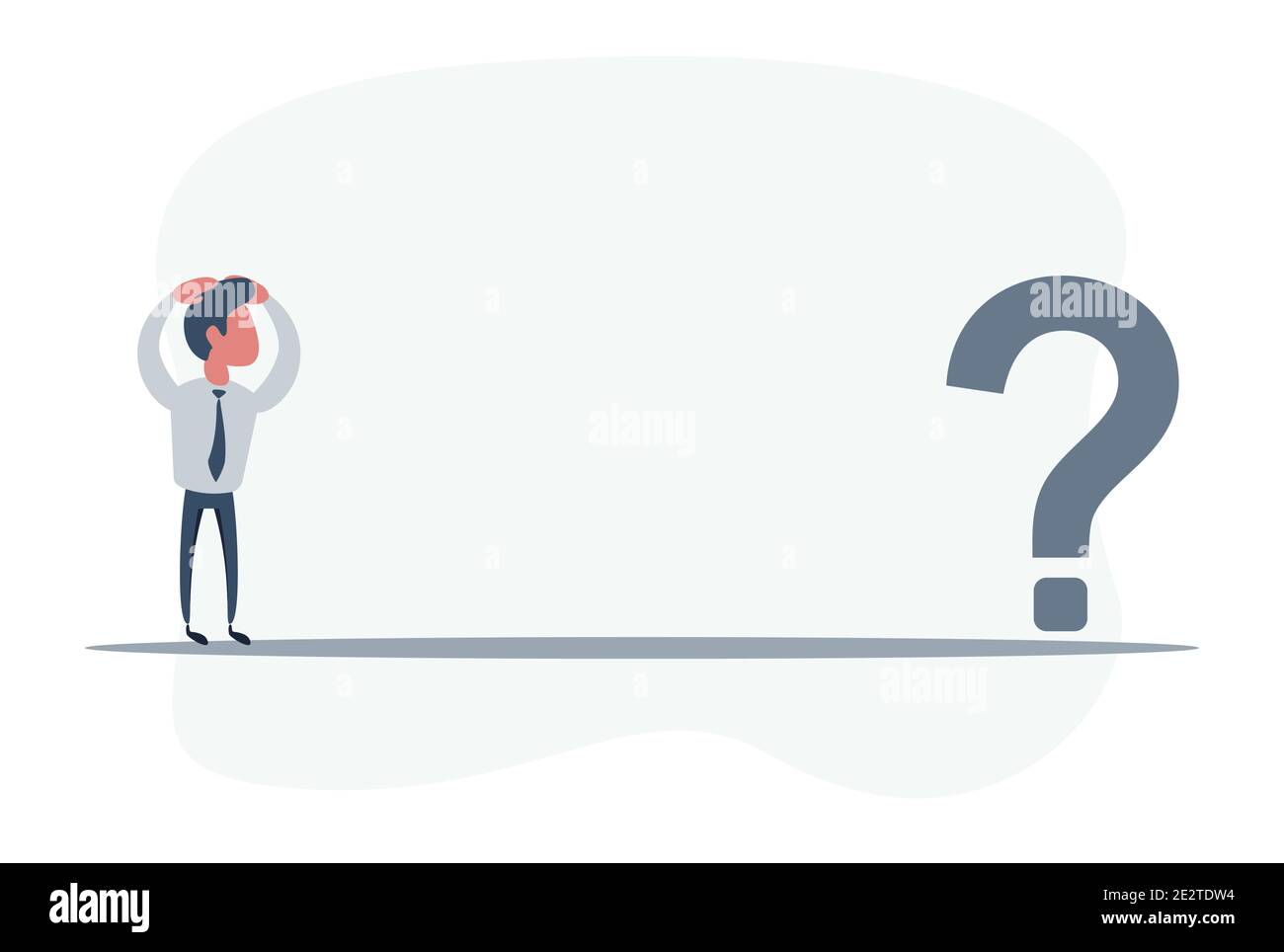 Businessman with question mark. Confusion and challenge concept Stock ...