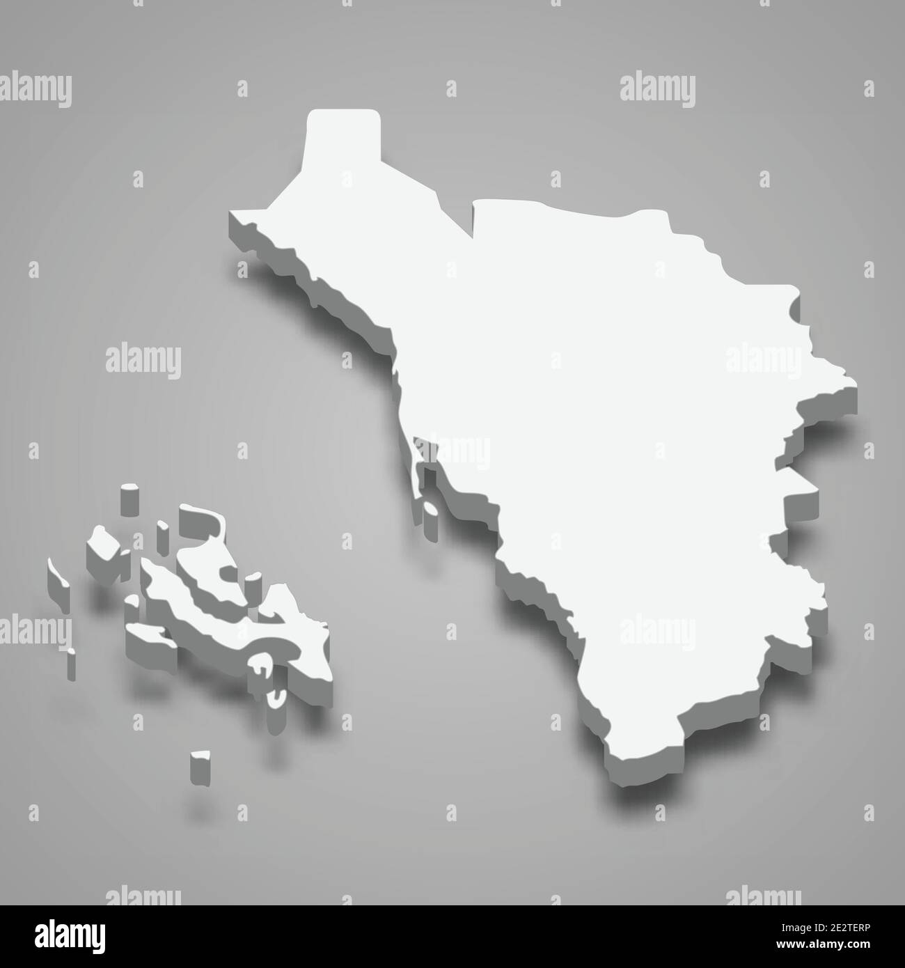 3d isometric map of Jizan is a Region of Saudi Arabia, vector ...